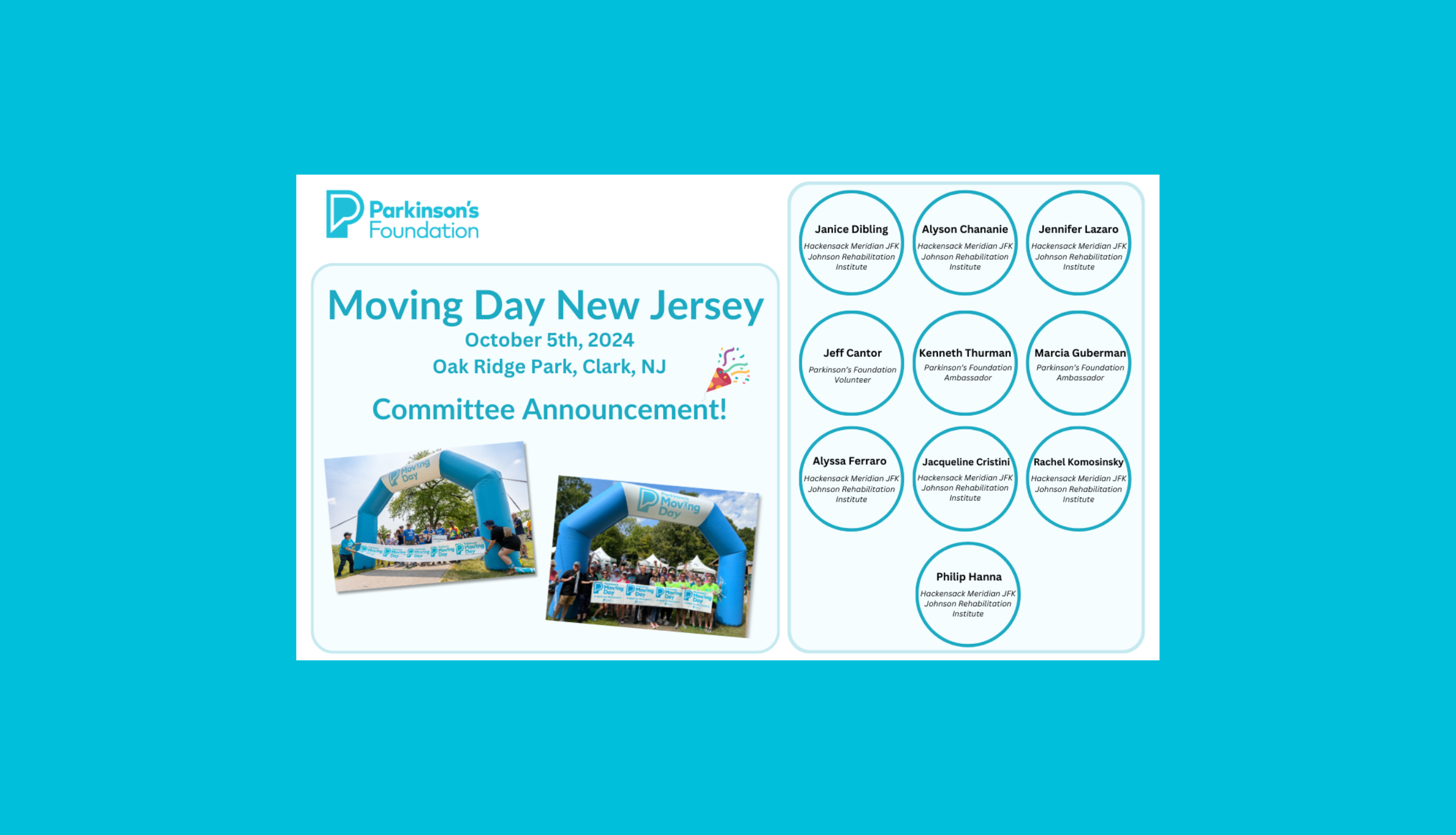 New Jersey Committee Announcement! - Moving Day